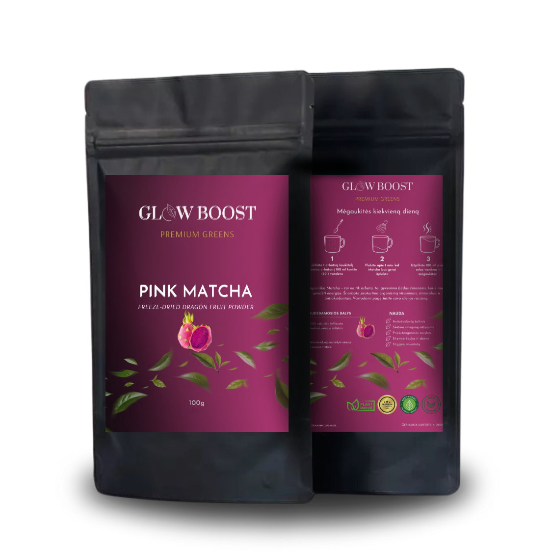 PREMIUM PINK (not) MATCHA, 100 g – GLOW BOOST